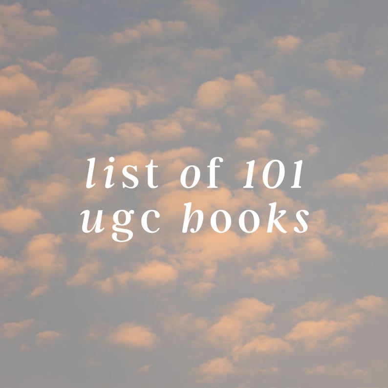 UGC Creator Guide UGC Hooks Guide UGC Creator List - Etsy