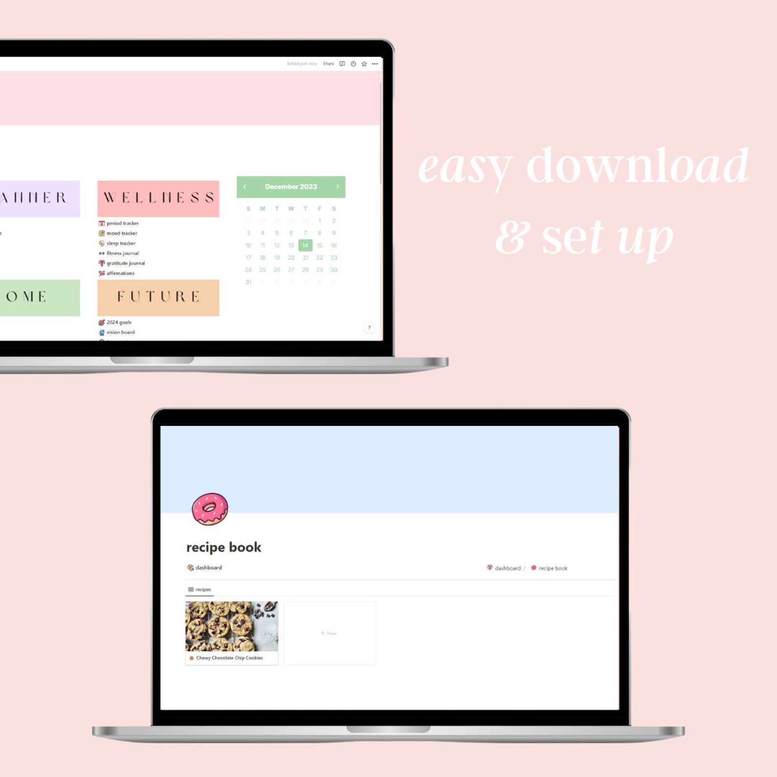 Notion That Girl Planner Template | Cute Pastel Notion Template | That ...