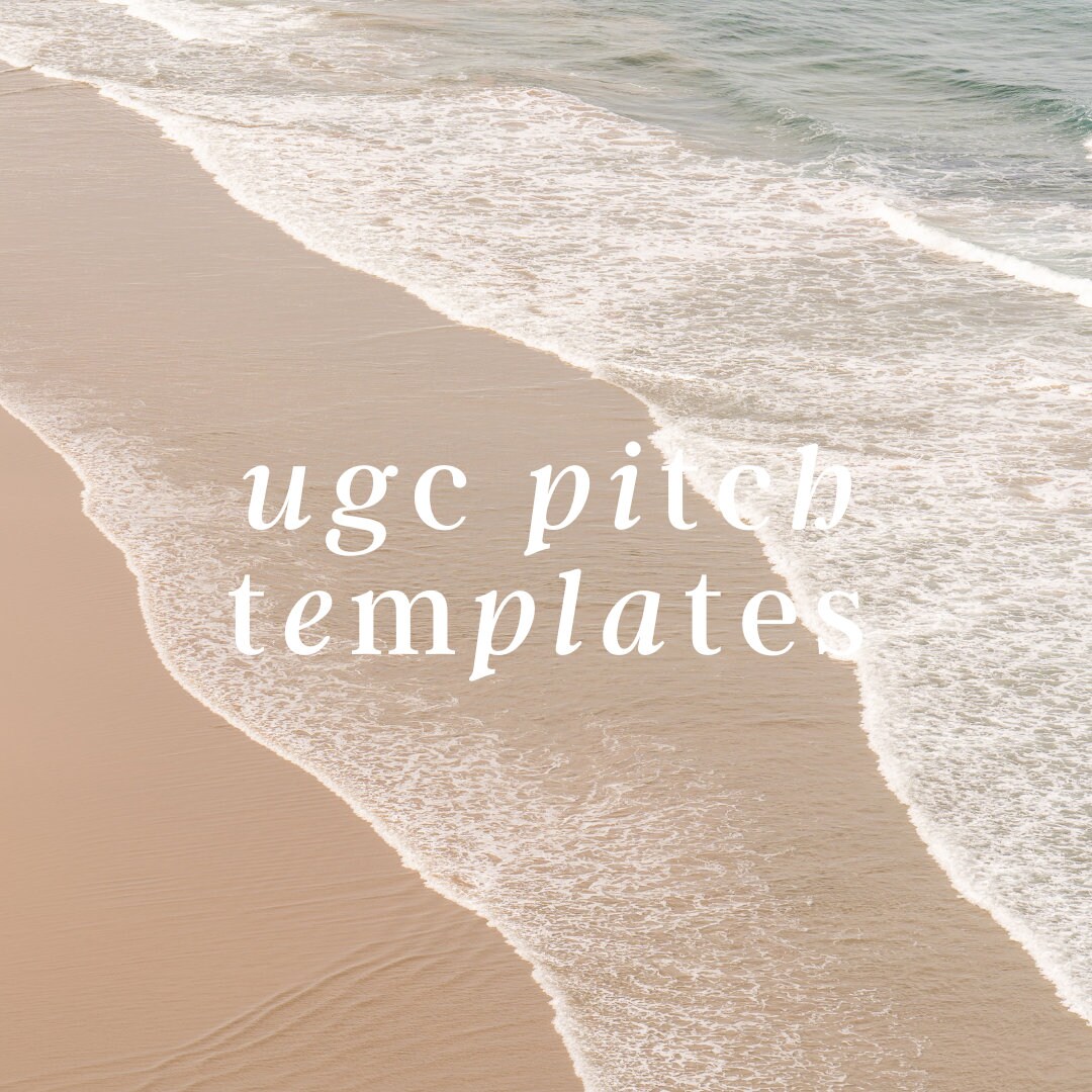 UGC Creator Guide, UGC Pitch Templates, UGC Pitch - Etsy