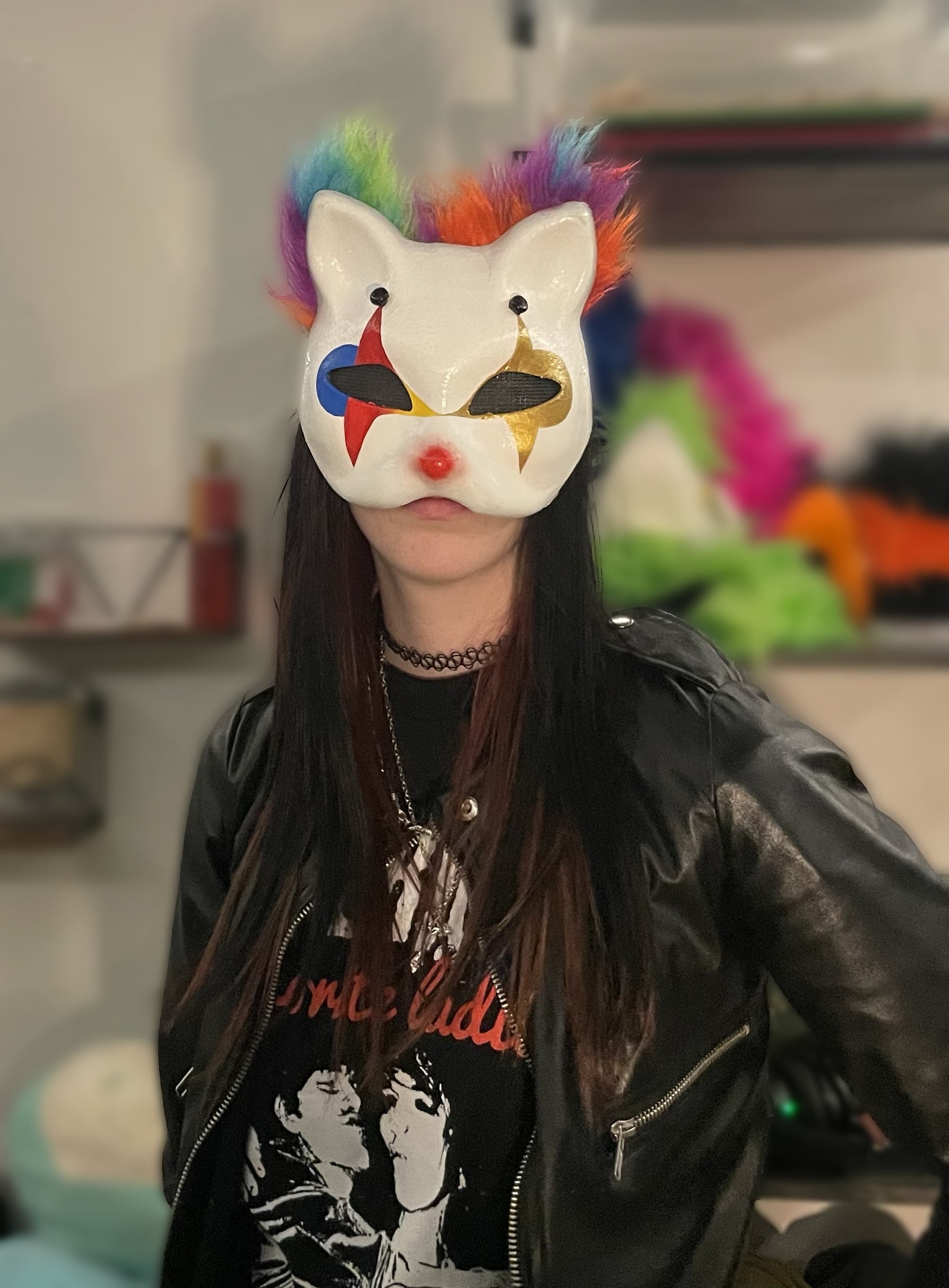 Cosplayer Clown Cat Mask - Etsy