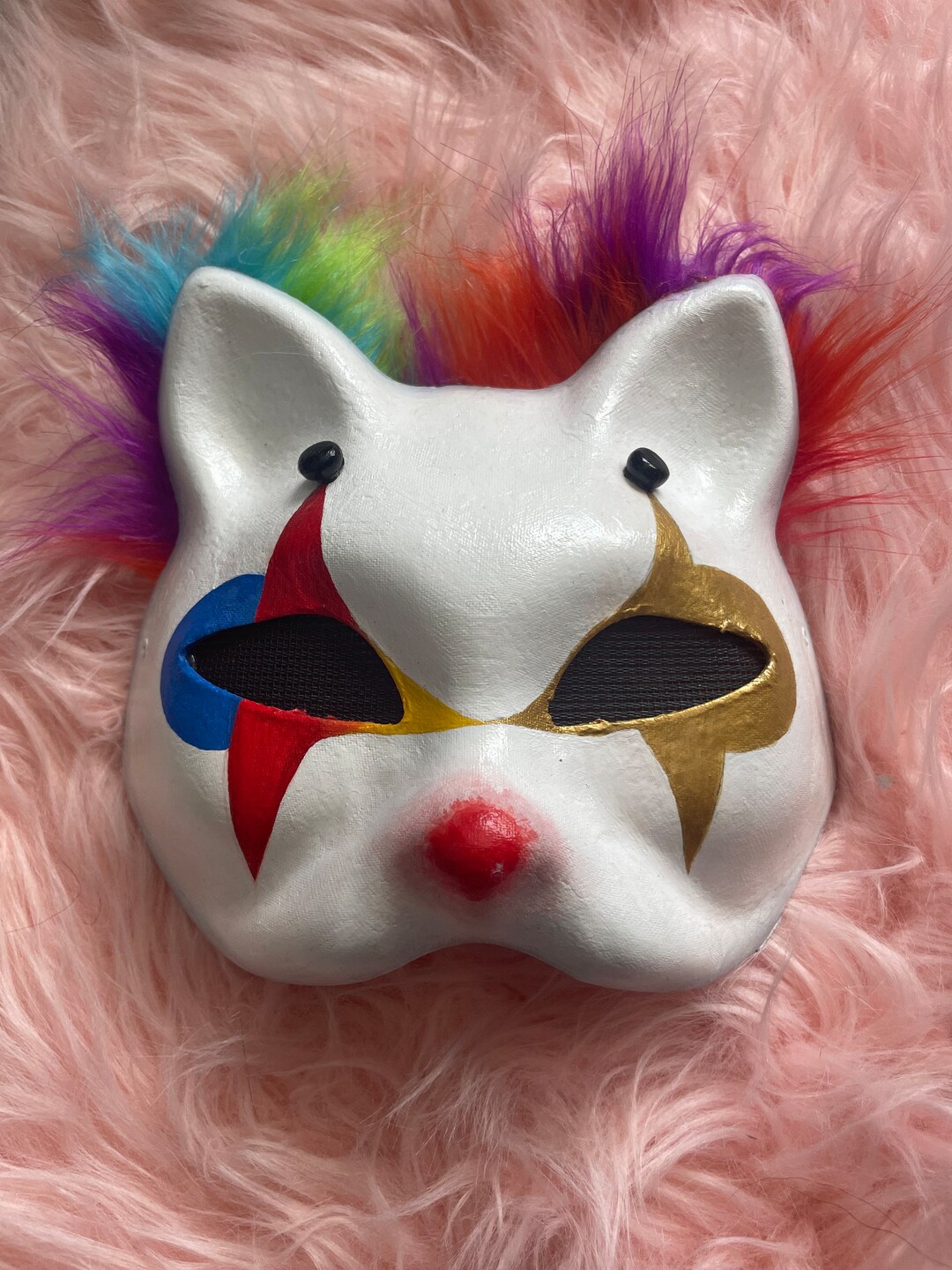 Cosplayer Clown Cat Mask - Etsy