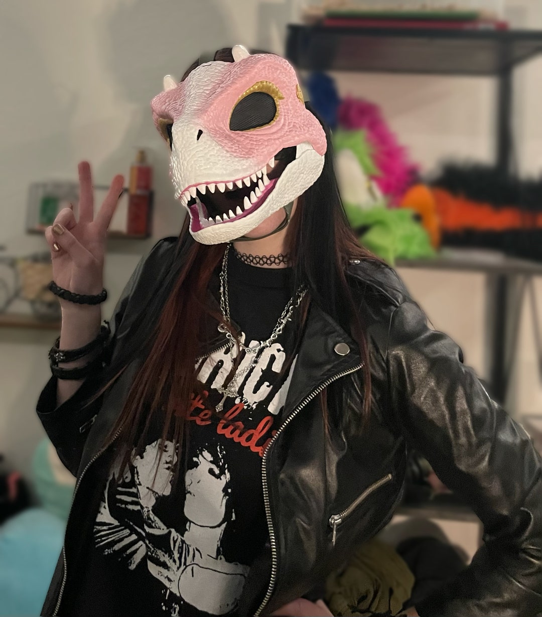 Pink Cosplayer Dinomask - Etsy
