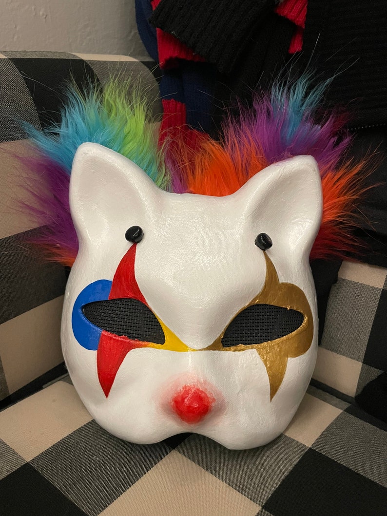 Cosplayer Clown Cat Mask - Etsy