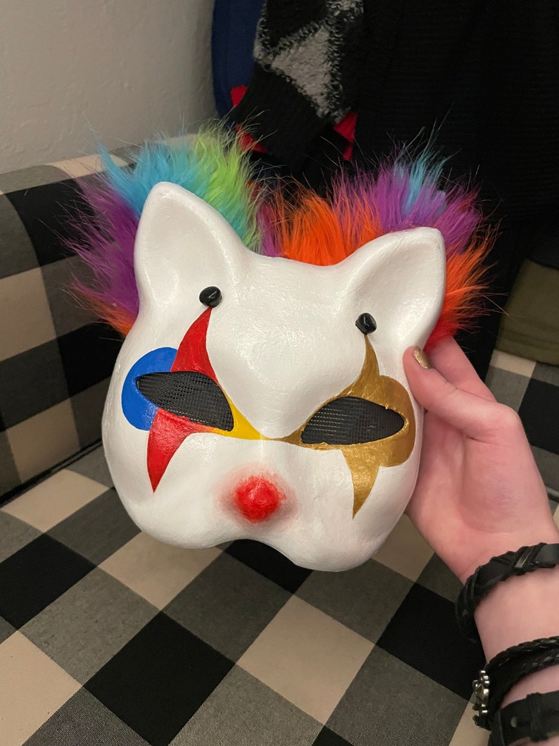 Cosplayer Clown Cat Mask - Etsy