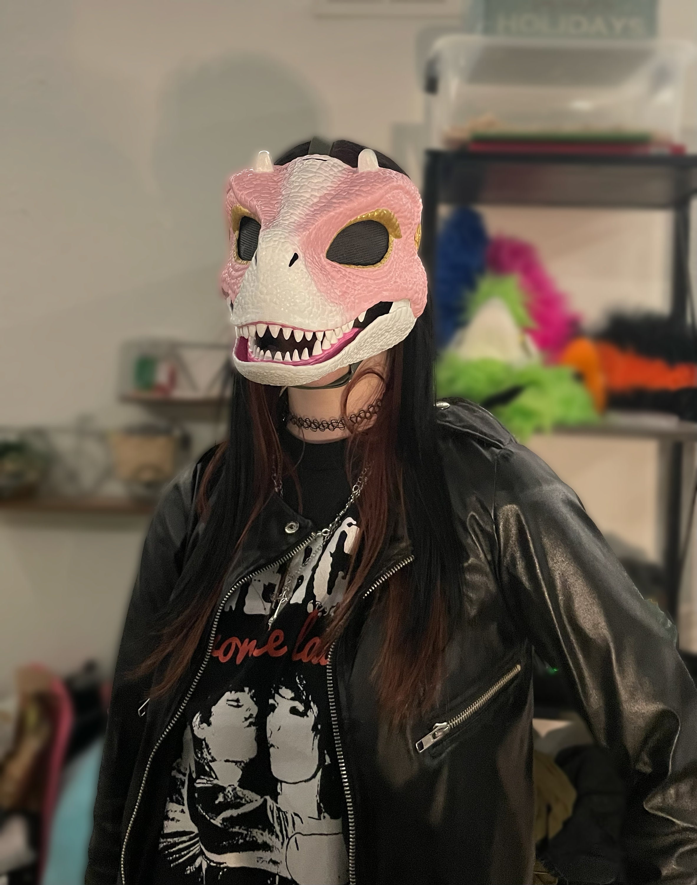 Pink Cosplayer Dinomask - Etsy