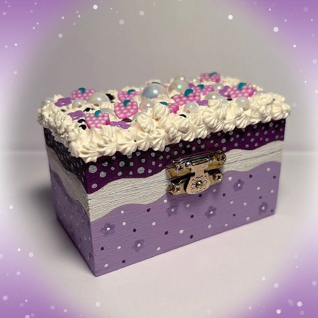 Purple Garden Cake Decoden Trinket Box - Etsy