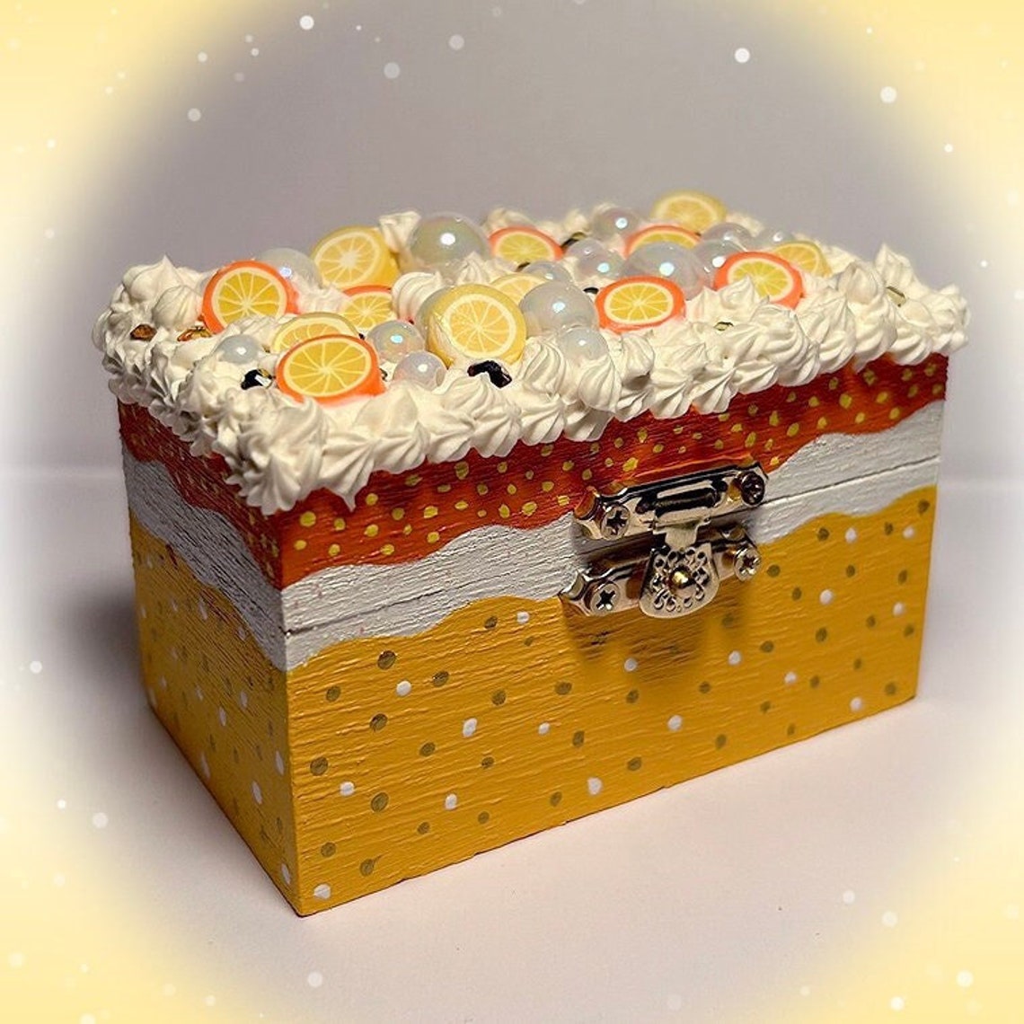 Citrus Sunshine Cake Decoden Trinket Box - Etsy