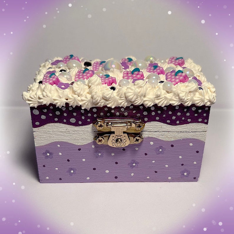 Purple Garden Cake Decoden Trinket Box - Etsy