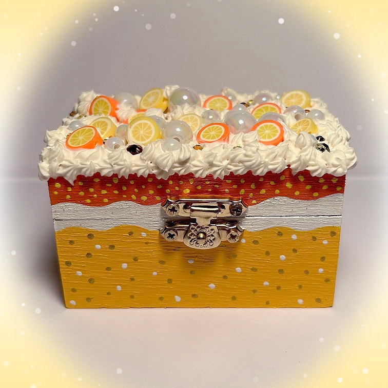 Citrus Sunshine Cake Decoden Trinket Box - Etsy