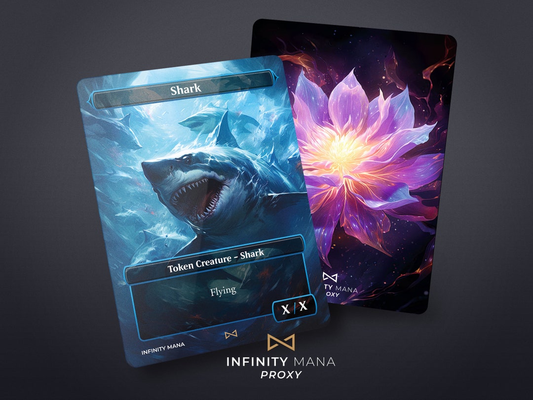 Shark Token Premium Proxy MTG Cards, Full Art Commander Card - Etsy