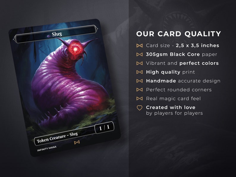 Slug Token Premium Proxy MTG Cards, Full Art Commander Card - Etsy