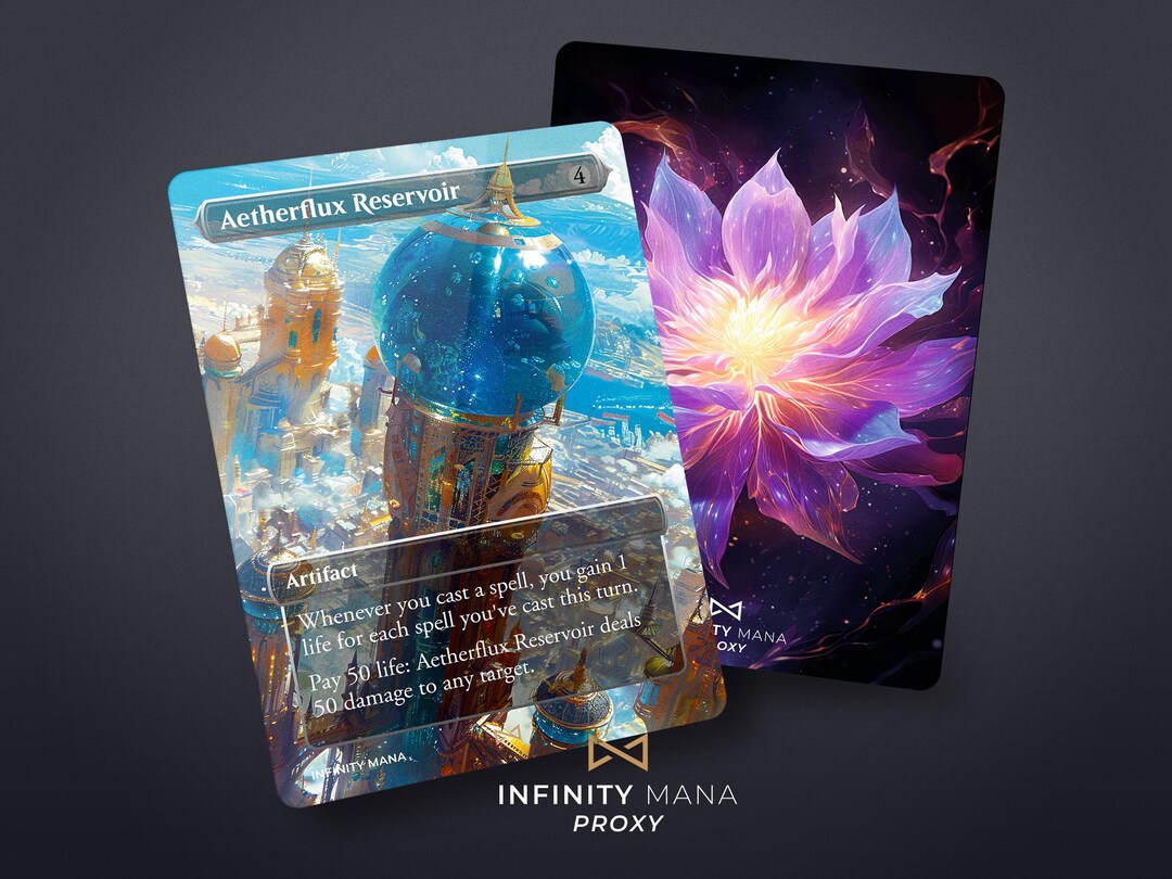 Aetherflux Reservoir - Premium Proxy Cards, Full Art Commander Card - Etsy