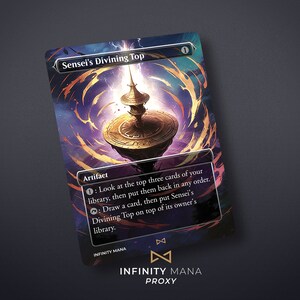 Sensei's Divining Top Premium Proxy MTG Cards, Full Art Commander Card - Etsy