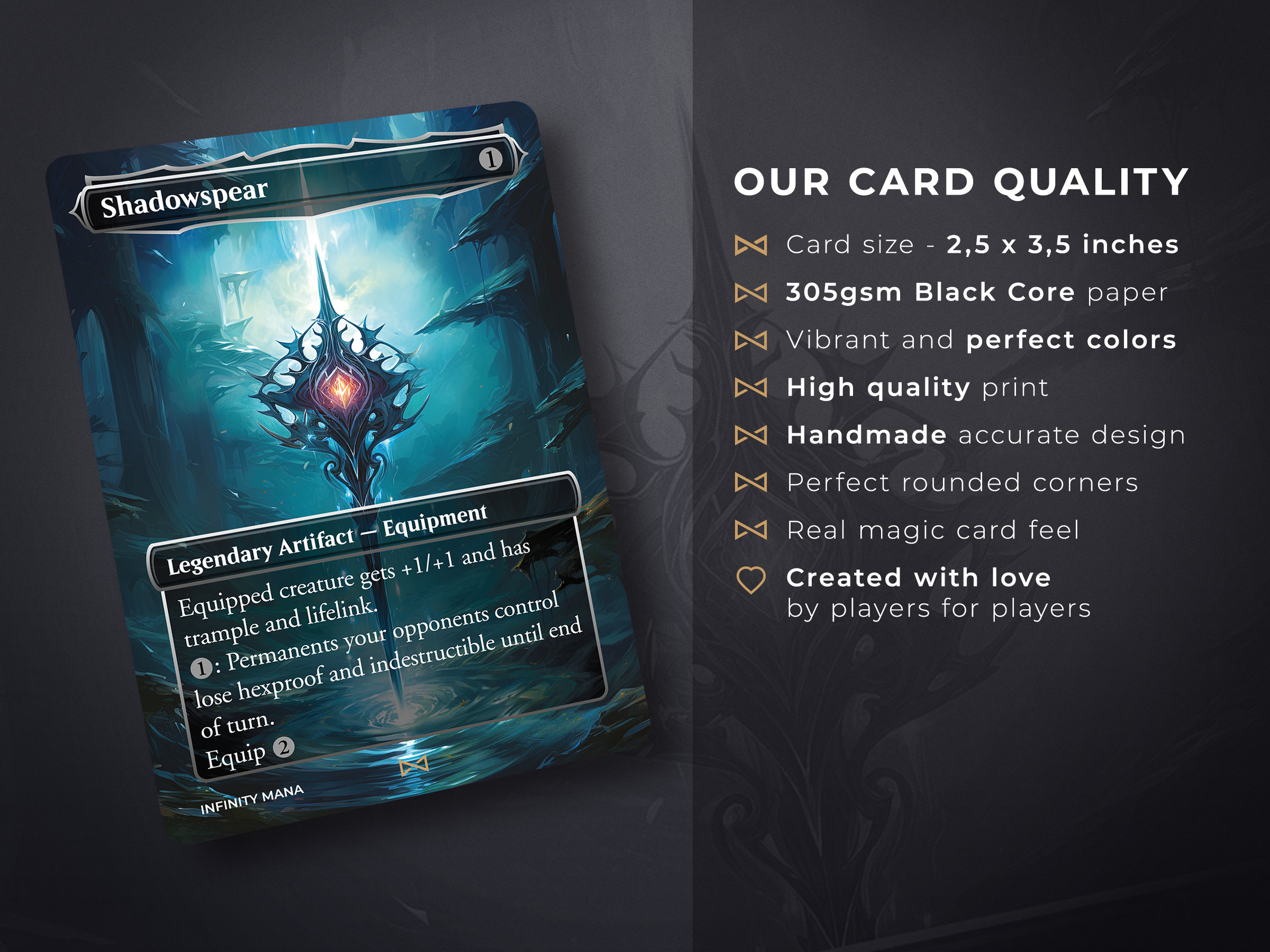 Shadowspear Premium Proxy MTG Cards, Full Art Commander Card - Etsy