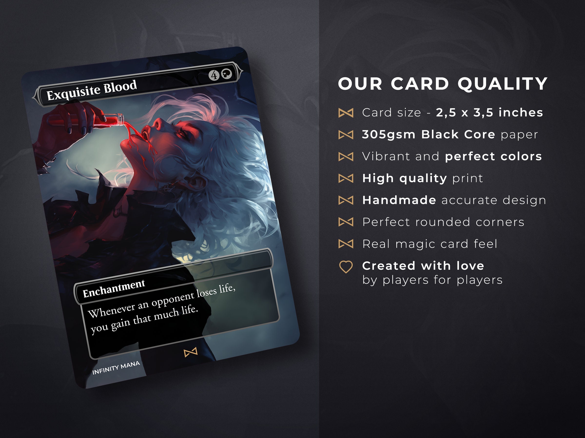 Exquisite Blood Card Premium Proxy MTG Cards Full Art - Etsy