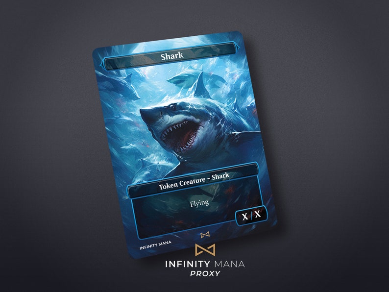 Shark Token Premium Proxy MTG Cards, Full Art Commander Card - Etsy