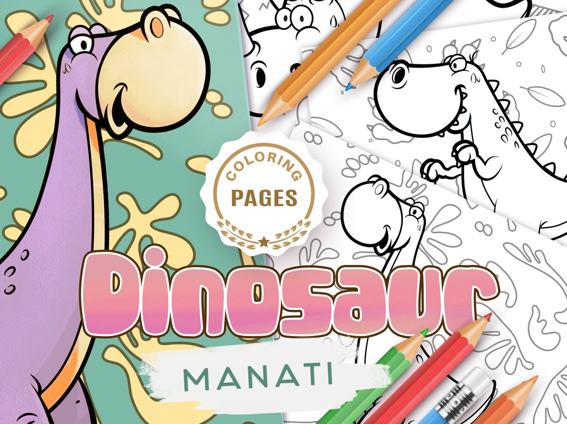 Dinosaur Coloring Pages, PDF Printable Download of 10 Dinosaurs ...