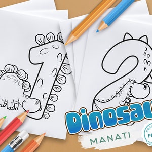 Dinosaur Coloring Pages, PDF Printable Download of 10 Dinosaurs ...