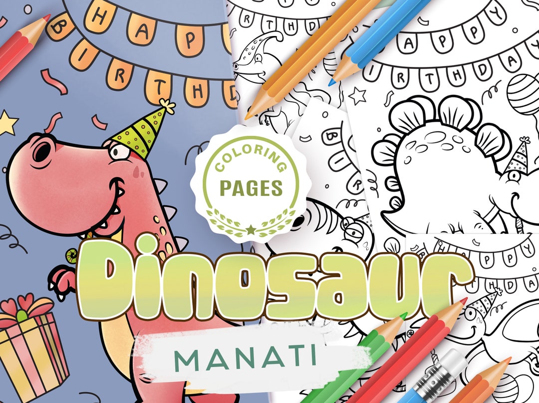 Dinosaur Coloring Pages, PDF Printable Download of 10 Dinosaurs ...