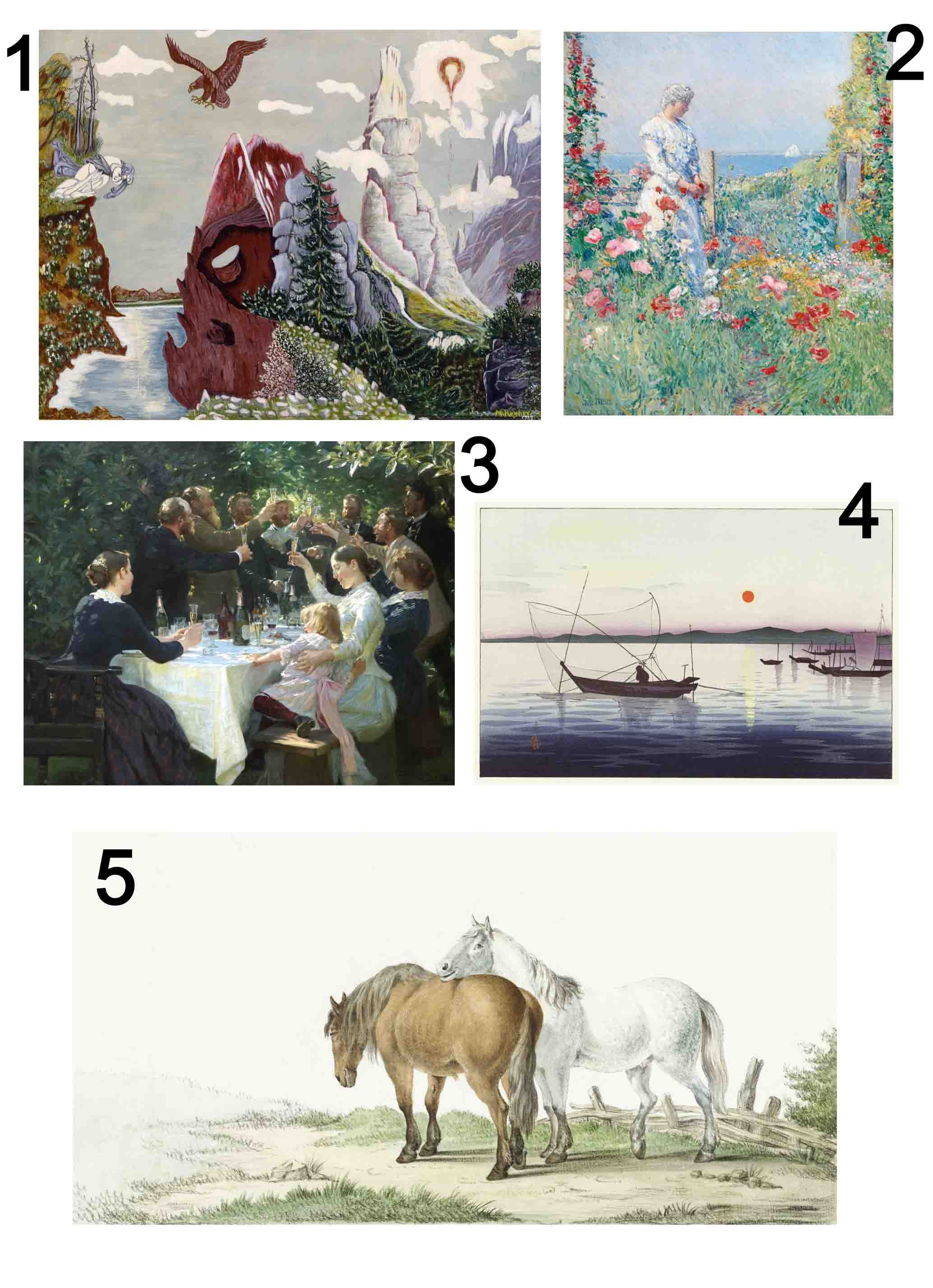 5 Printable Paintings Digital Files for Wall Art - Etsy