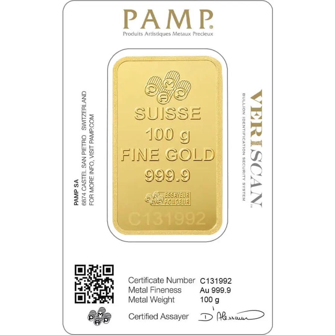 100 Gram Gold Bar - PAMP Swiss Lady Fortuna, Gold Bar 100g Pamp Swiss ...