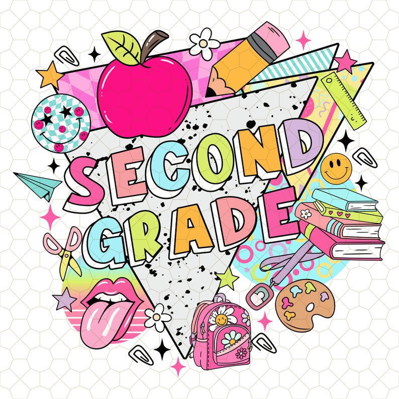 Second Grade Back to School Png, Second Grade Png, Teacher Png, 2nd ...