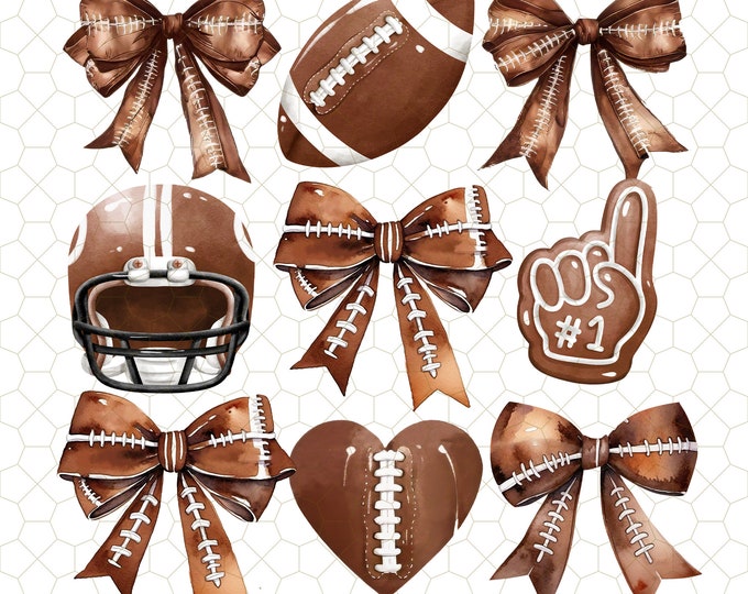 Coquette Bow Football Season Png, Game Day Football Bow Png, Fall ...