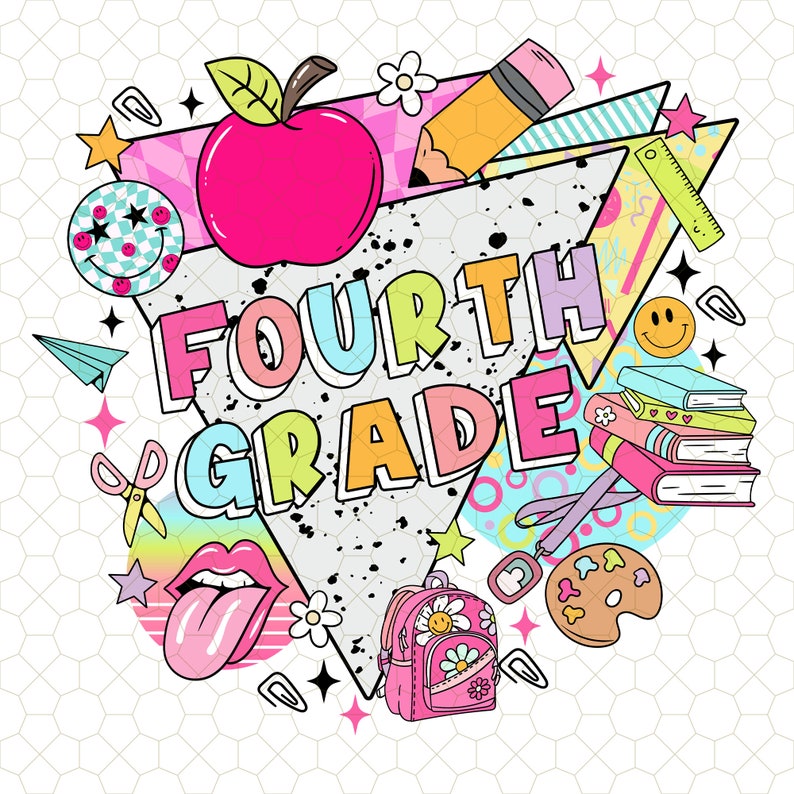 Fourth Grade Back to School Png, Fourth Grade Teacher Png, 4th Grade ...