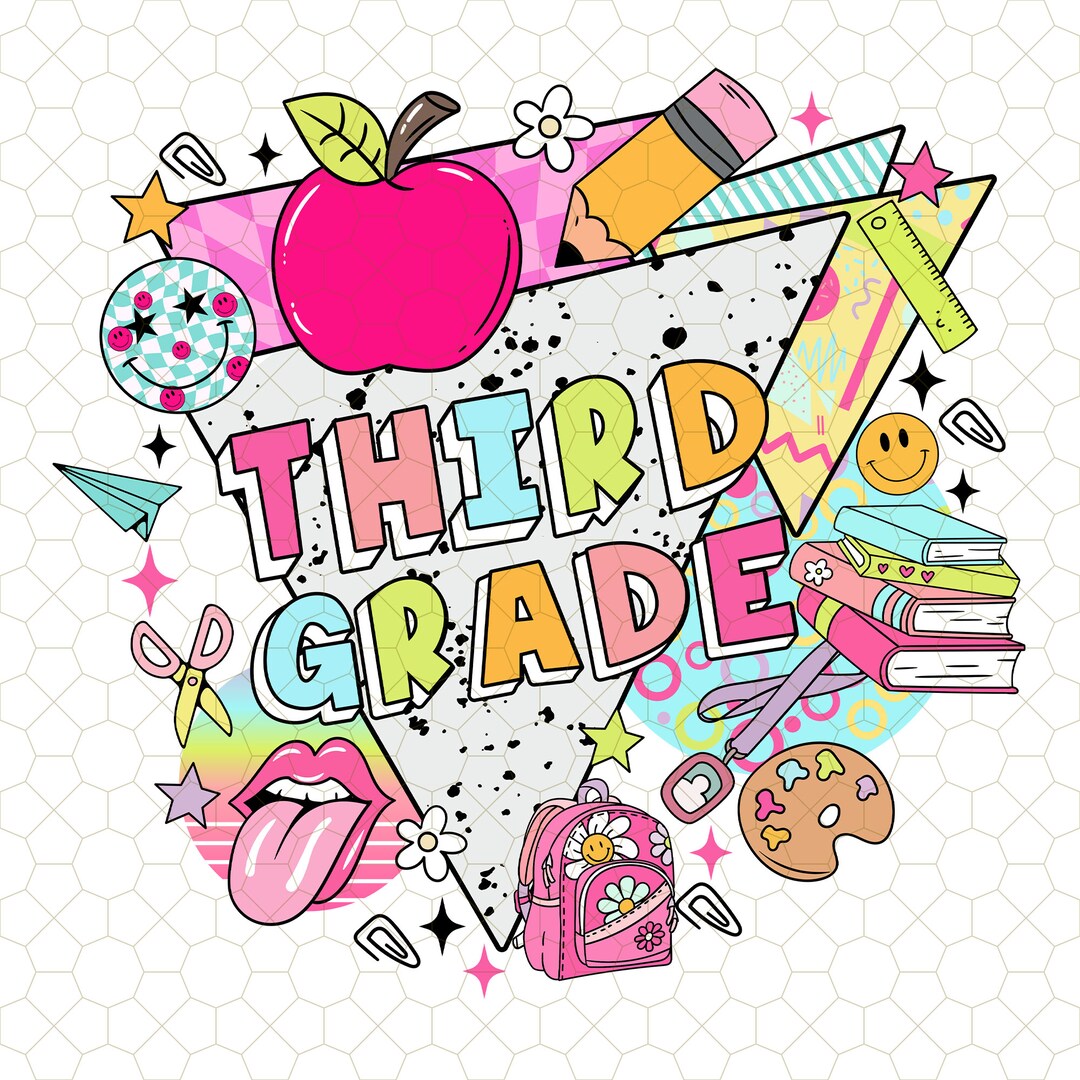 Third Grade Back to School Png, Third Grade Teacher Png, 3rd Grade ...