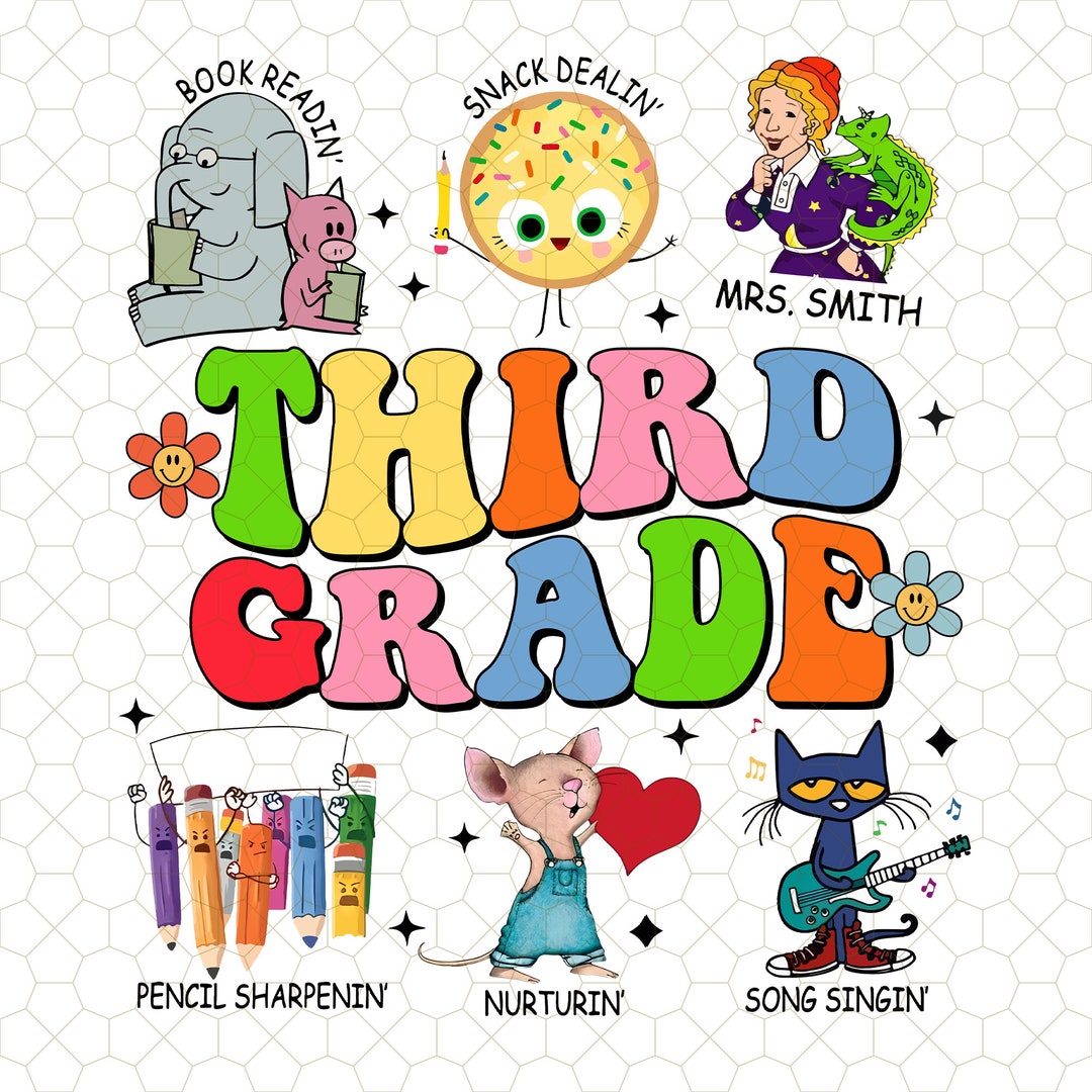 Third Grade Children's Books Png, 3rd Grade Teacher Png, Hello Third ...