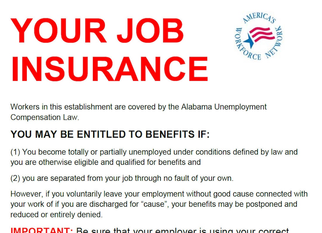 AL Job Insurance Poster - Etsy