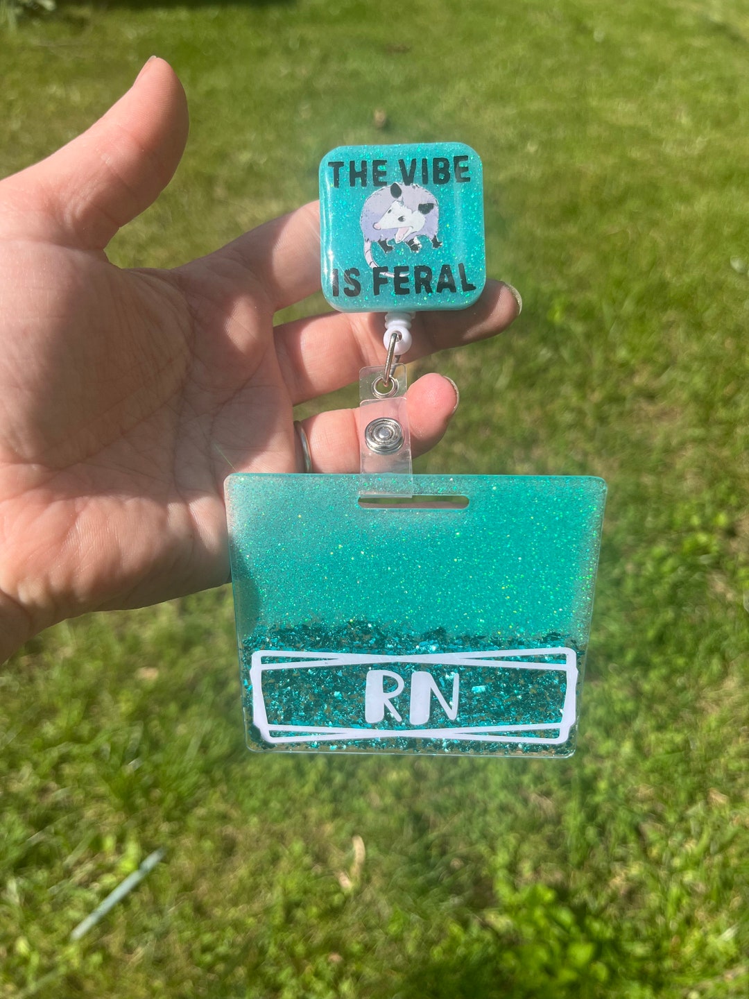 The Vibe is Feral Opossum Badge Reel and Badge Buddy Available With Any ...