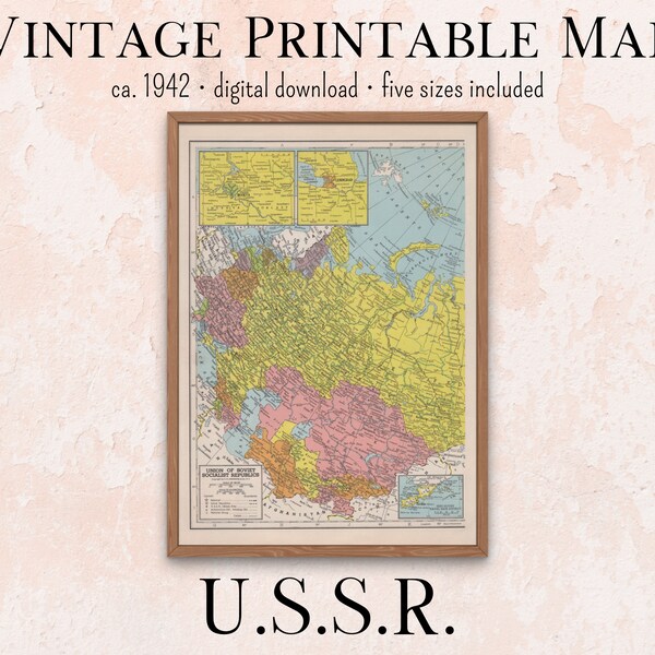 Russia Map - Etsy