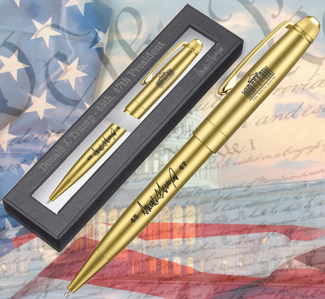 Donald J. Trump Gold Signature Metal Pen, Includes Black Gift Box - Etsy