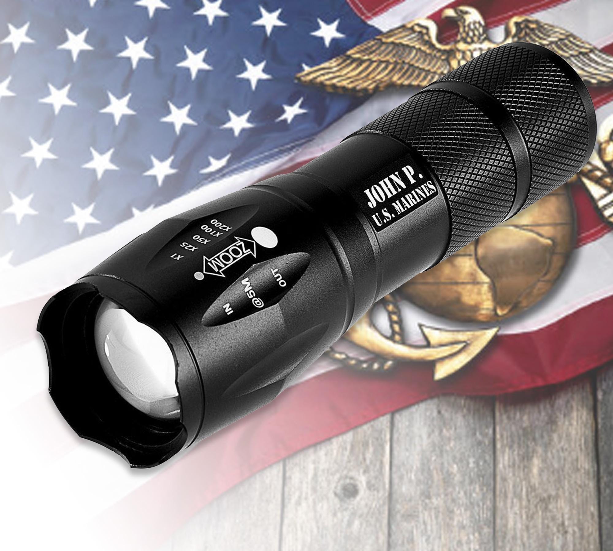 Personalized 590-lumen Tactical Adjustable ZOOM LED Flashlight - Etsy