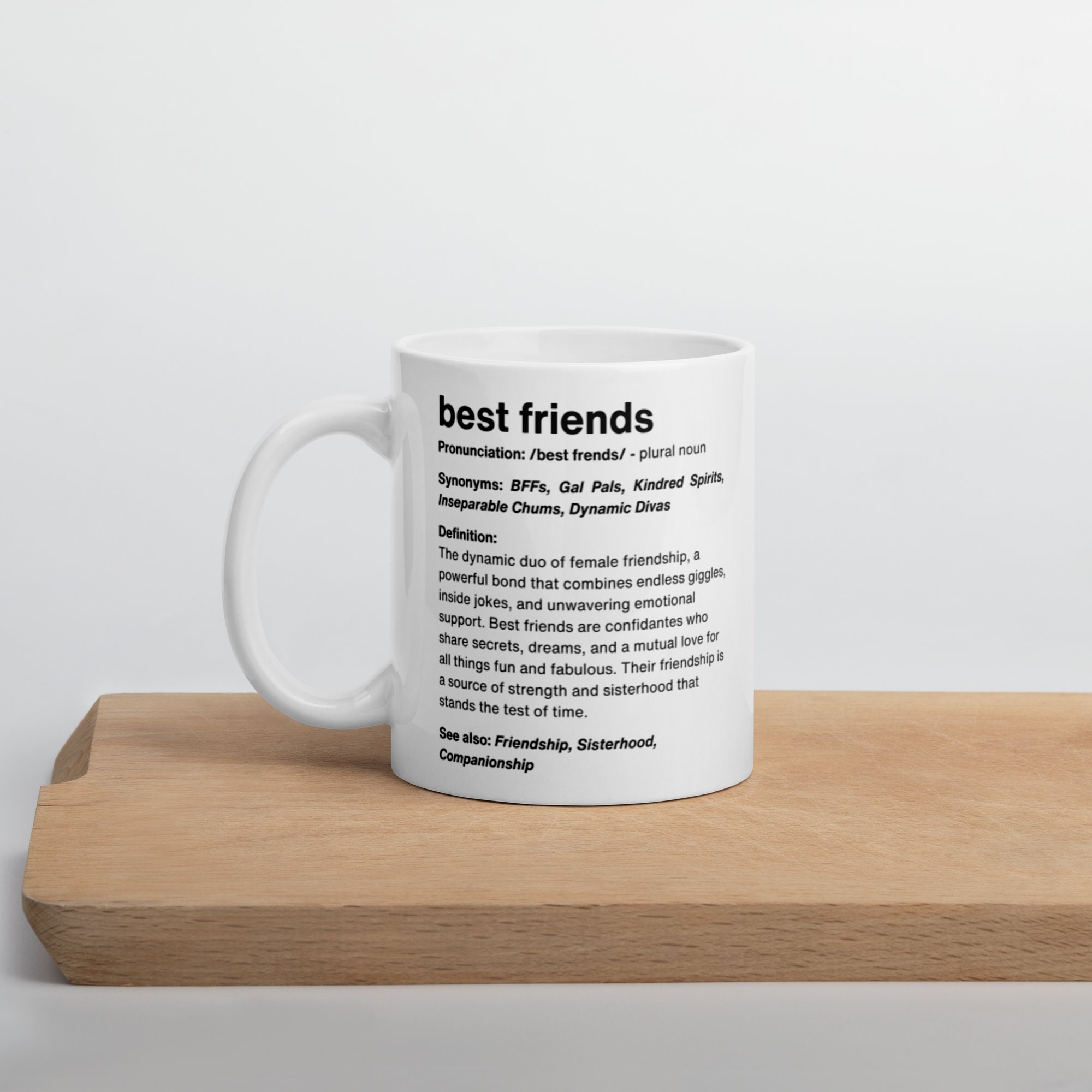 Best Friends Girls Witty Definition white Glossy Mug - Etsy