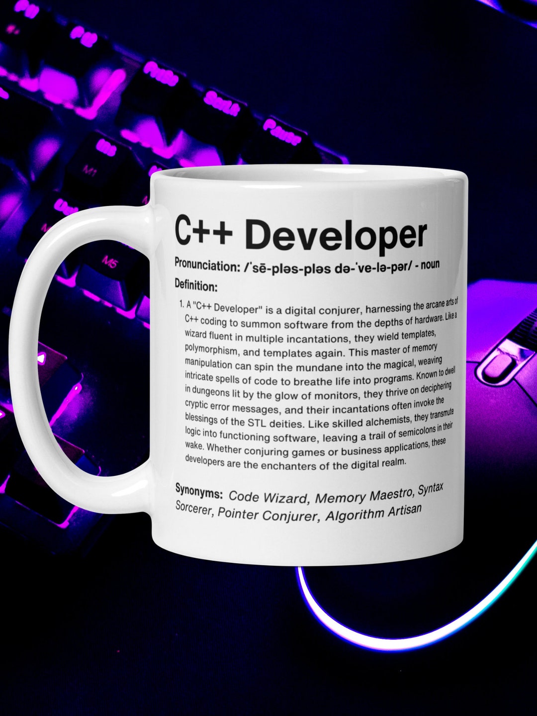 C++ Developer Witty Definition - White Glossy Mug - Etsy