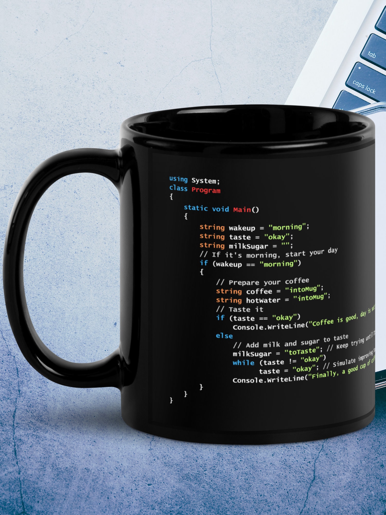 C# Coffee Preparation Code - Black Glossy Mug - Etsy