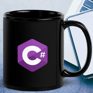 C# Coffee Preparation Code - Black Glossy Mug - Etsy