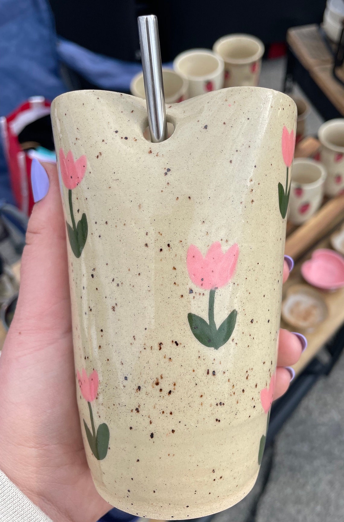 Handmade Ceramic Tulip Cup - Etsy