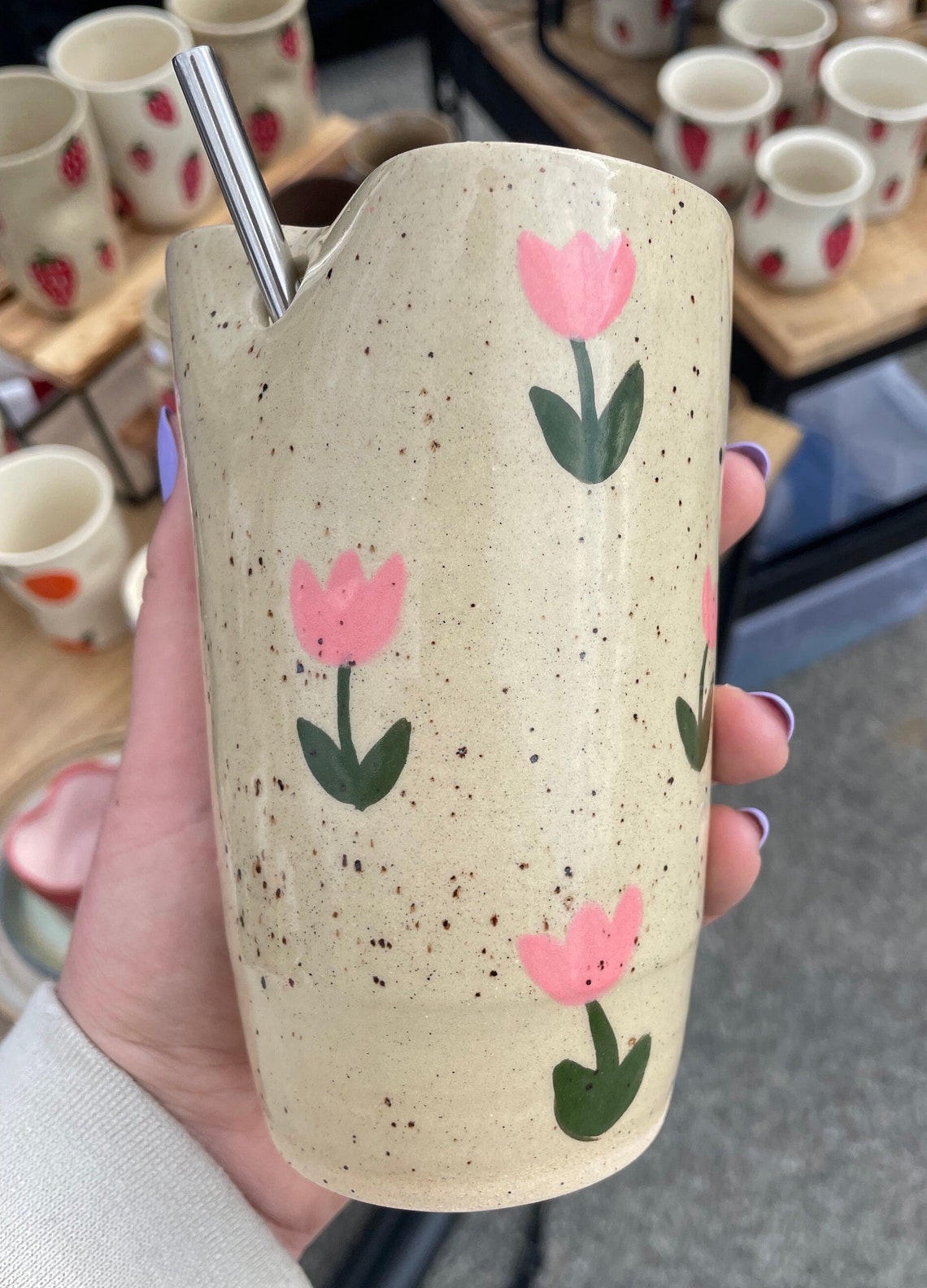 Handmade Ceramic Tulip Cup - Etsy