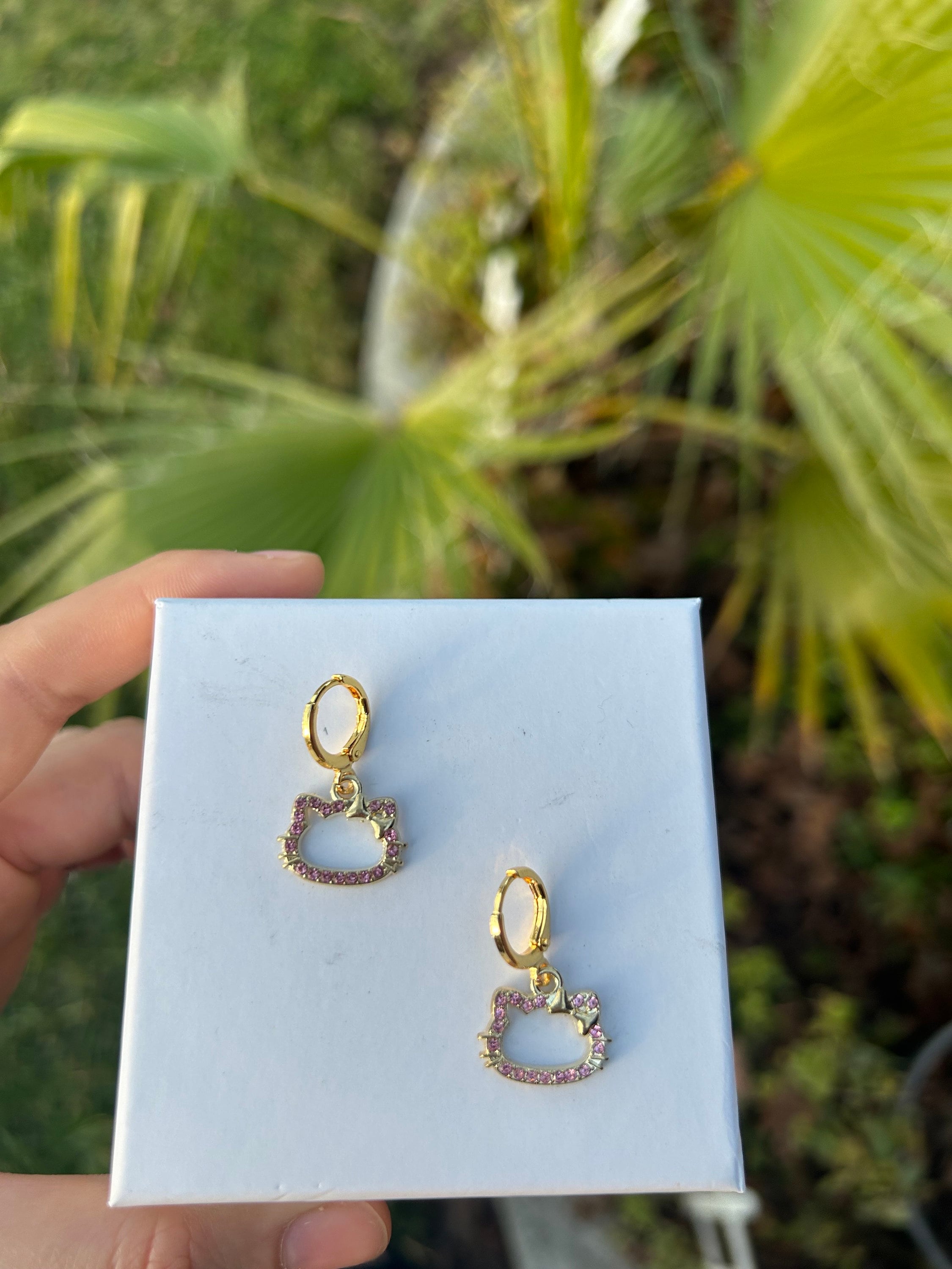 Gold & Silver Hello Kitty Hoop Earrings - Etsy