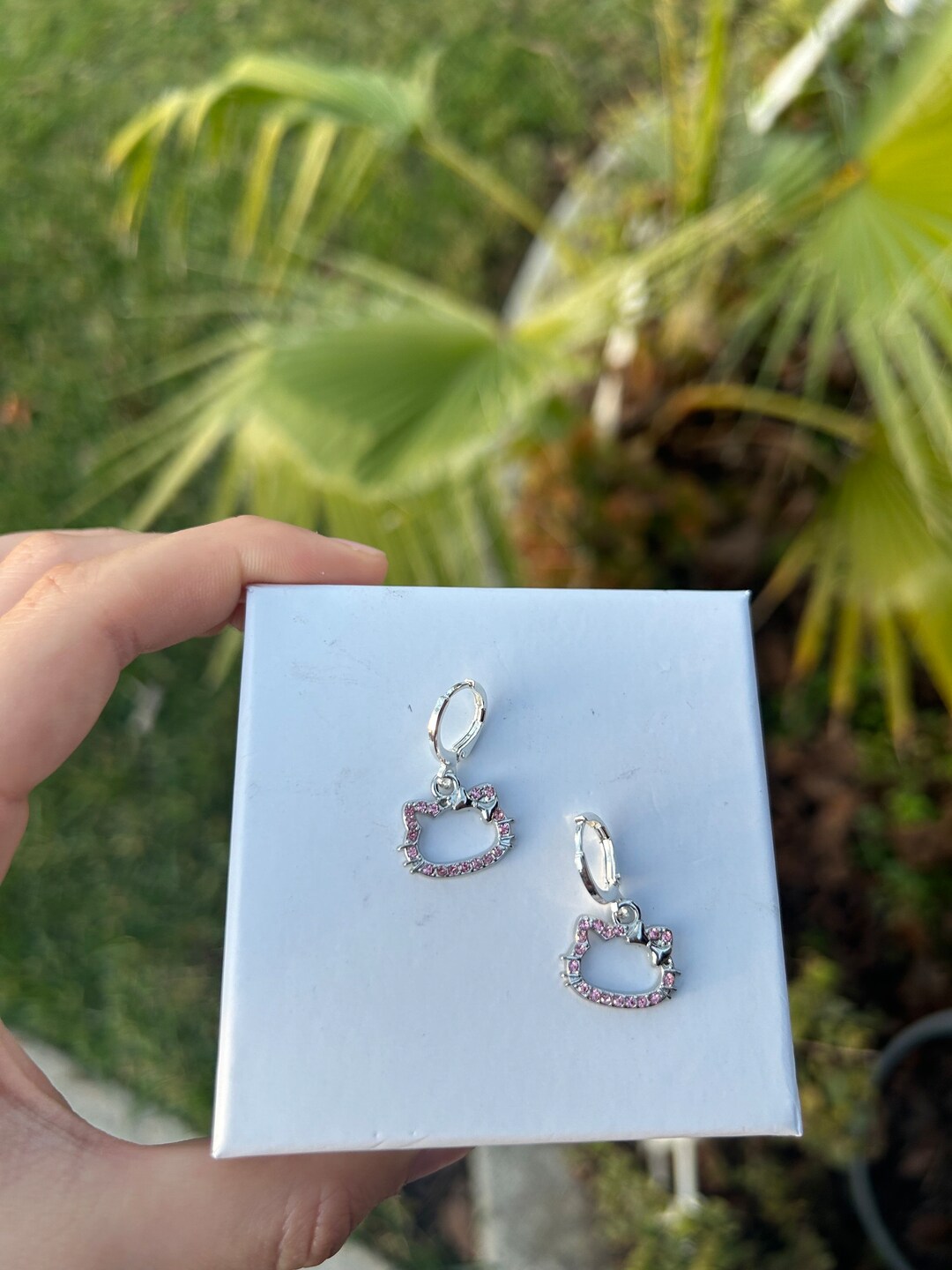 Gold & Silver Hello Kitty Hoop Earrings - Etsy