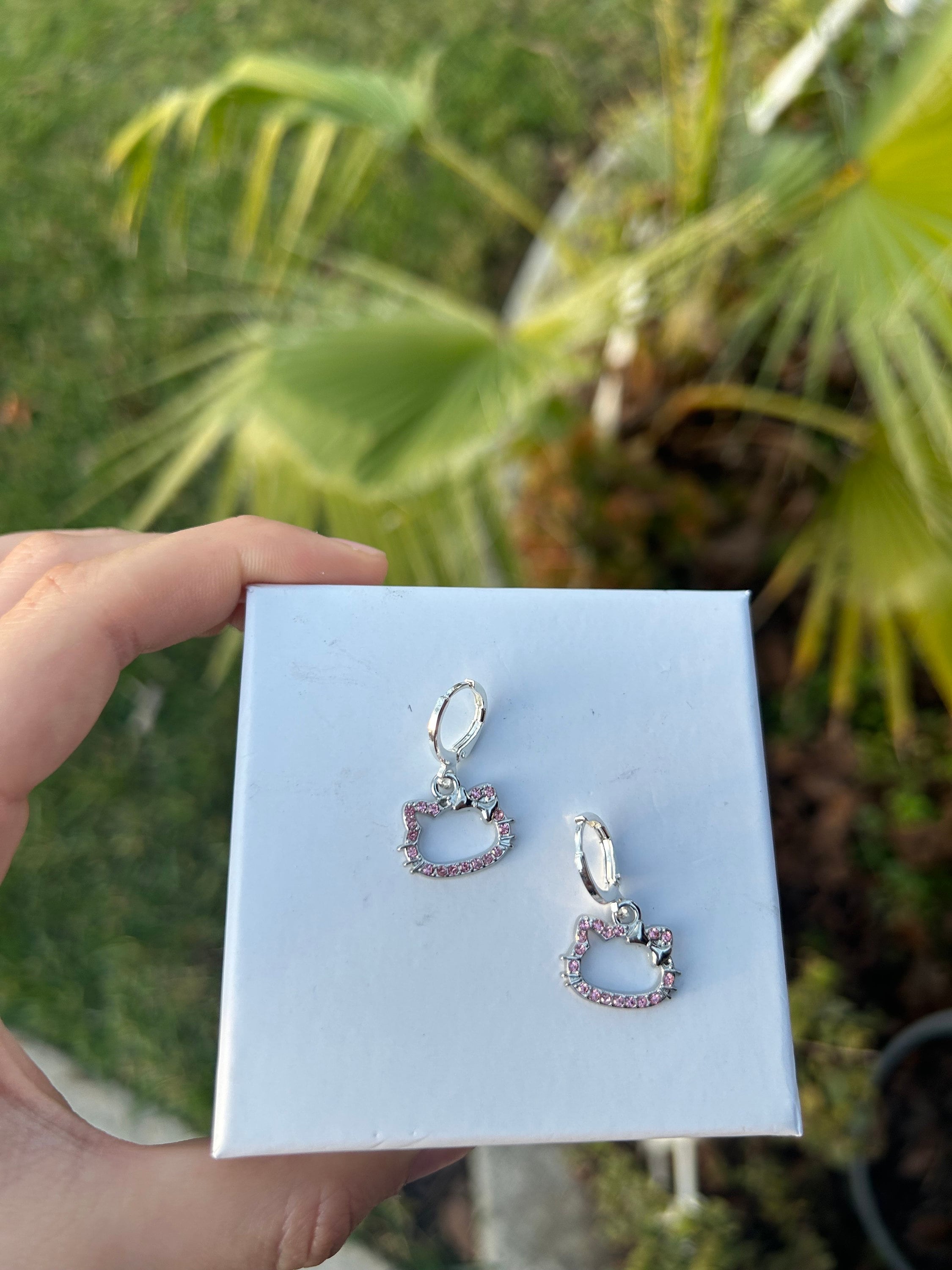 Gold & Silver Hello Kitty Hoop Earrings - Etsy