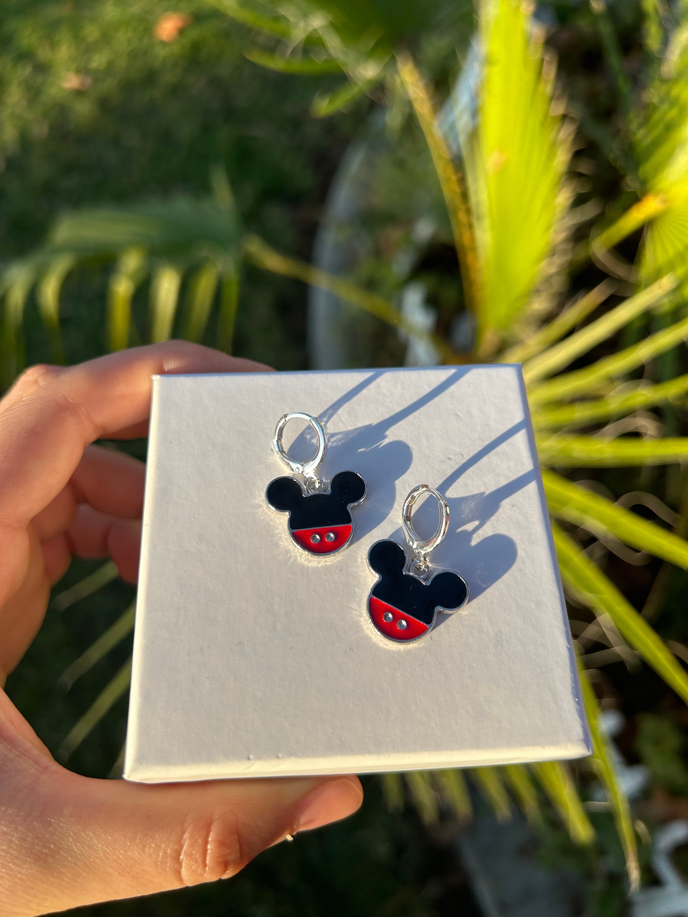Gold & Silver Mickey Mouse Hoop Earrings - Etsy