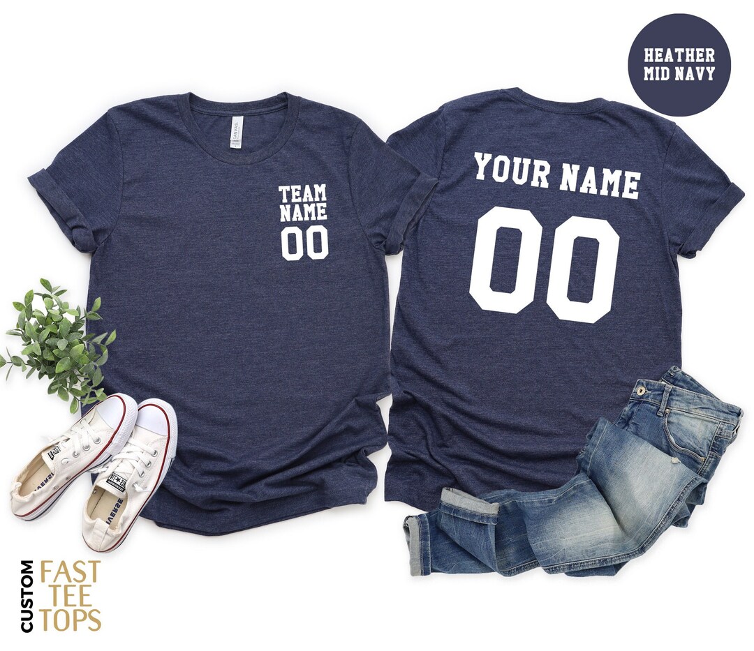 Custom Team Name and Number, Customized Team Game Day Shirt ...