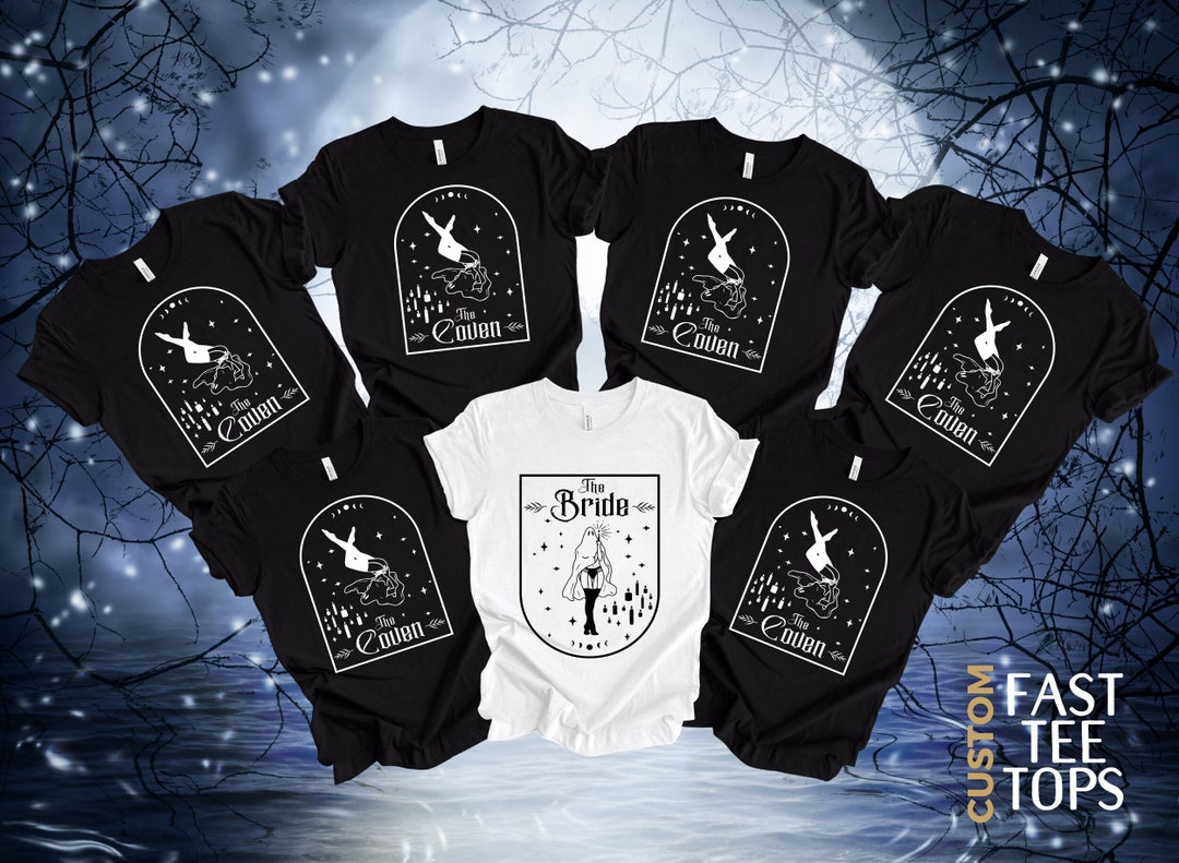 Witchy Coven Bachelorette Party Shirts, Halloween Bridal Tee - Etsy