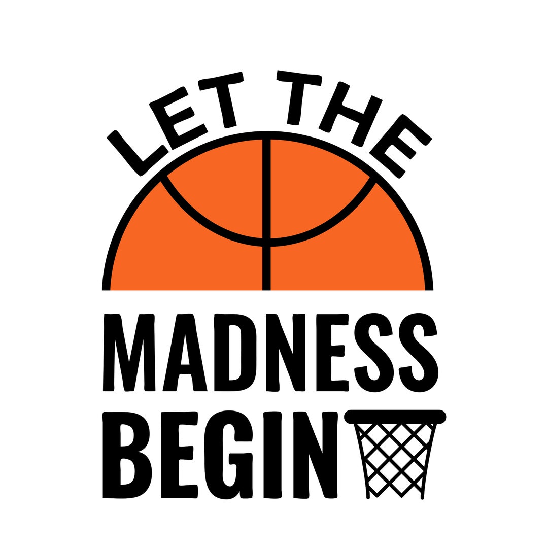 Let the Madness Begin Svg, March Madness Png, March Madness SVG Retro ...