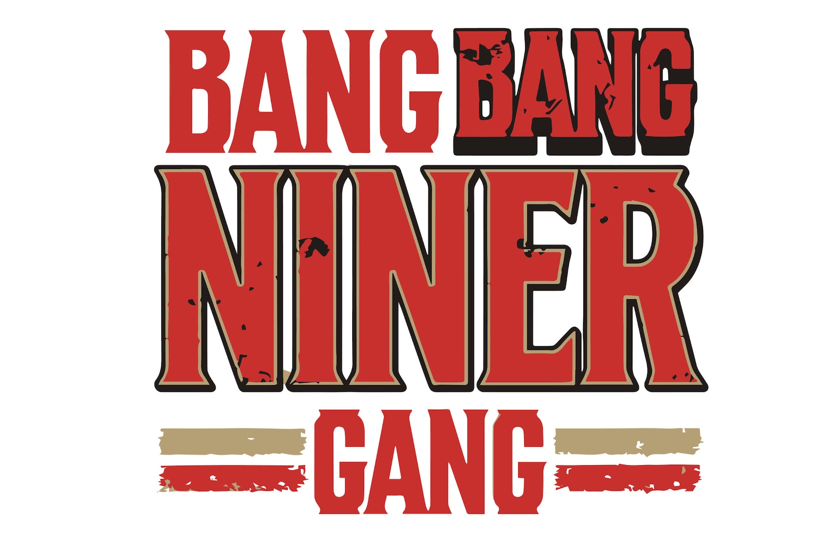 San Francisco Football, Bang Bang Niner Gang Svg, Niner Png, San ...