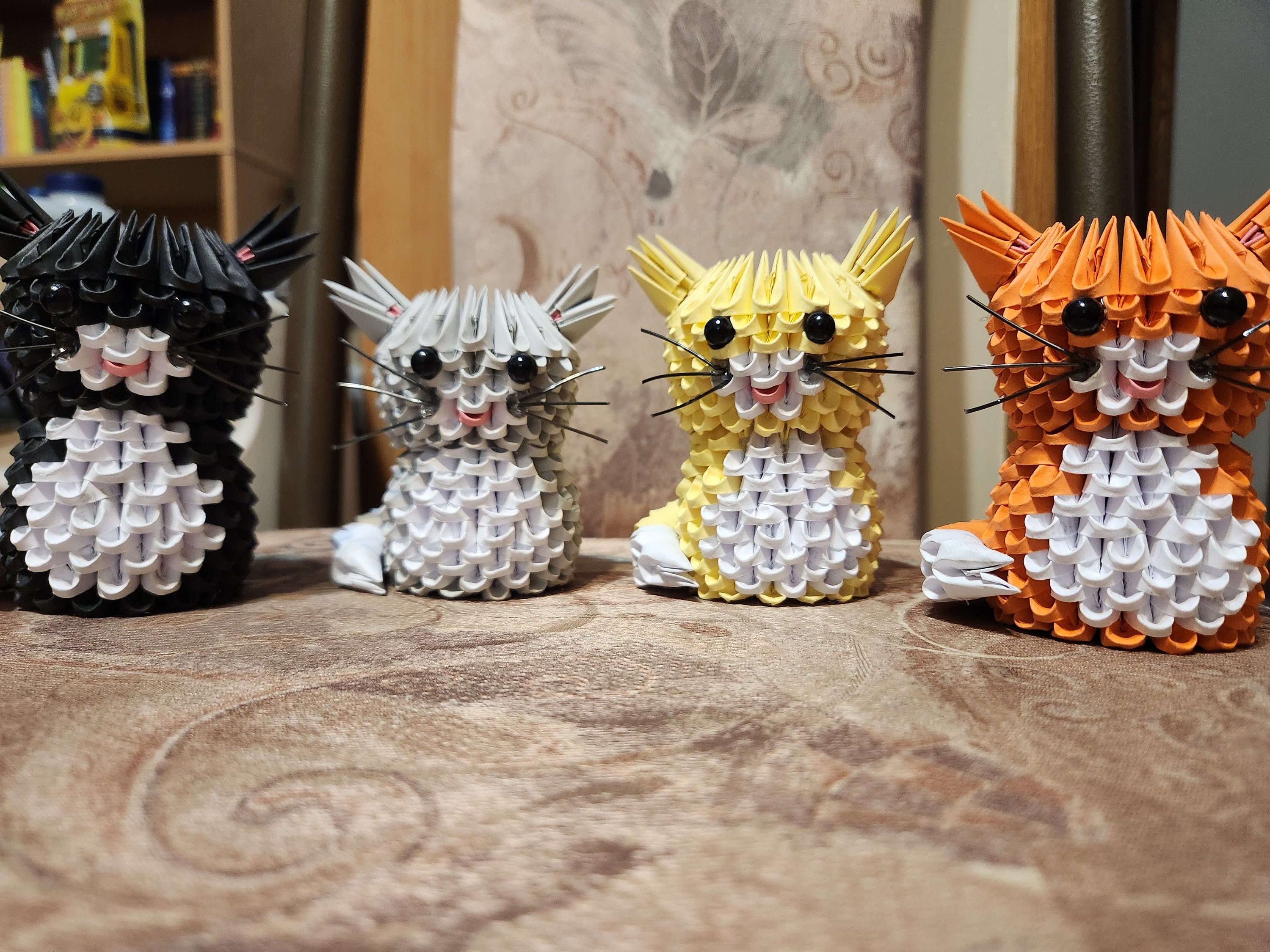 3D Origami Cat - Etsy